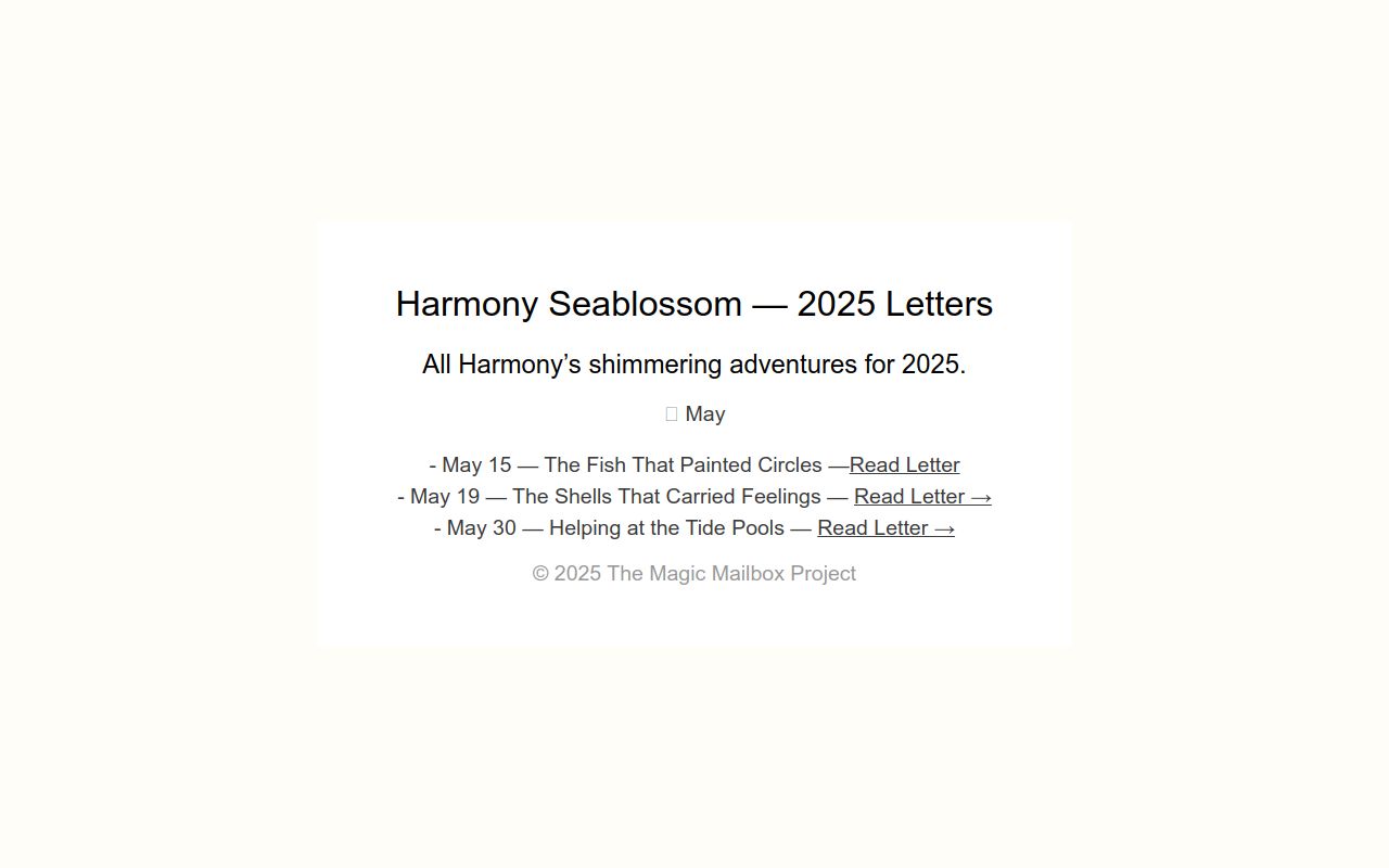 Harmony Seablossom lettersss